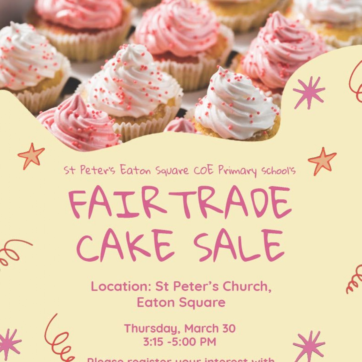 St Peter’s Eaton Square CofE Primary School - Fair Trade cake sale